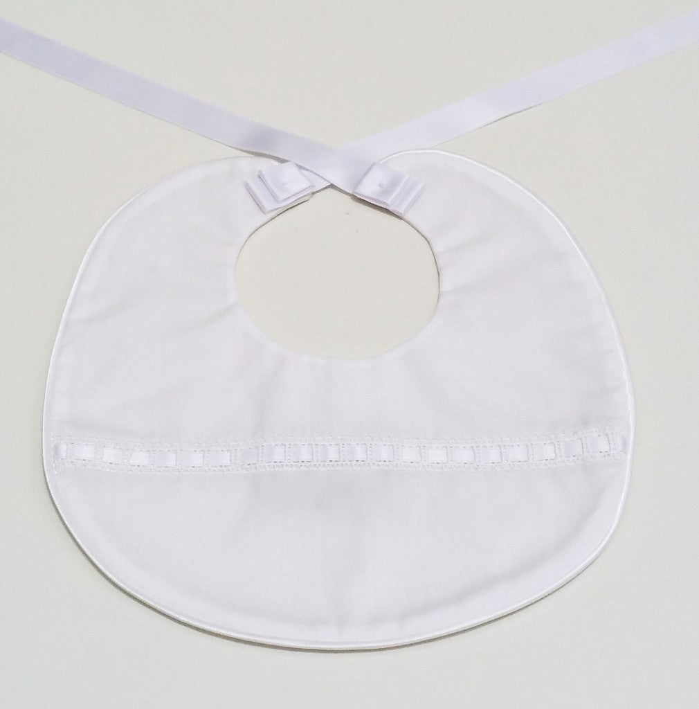 Delicate Cotton Bib By Little Dream White