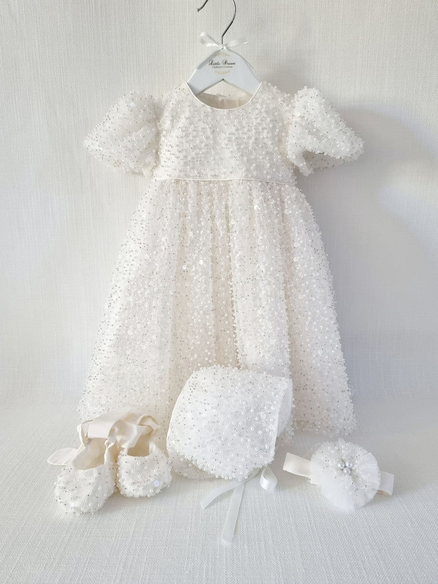 'RUBY' Sequence and Pearl 4pc DRESS – Little Dream