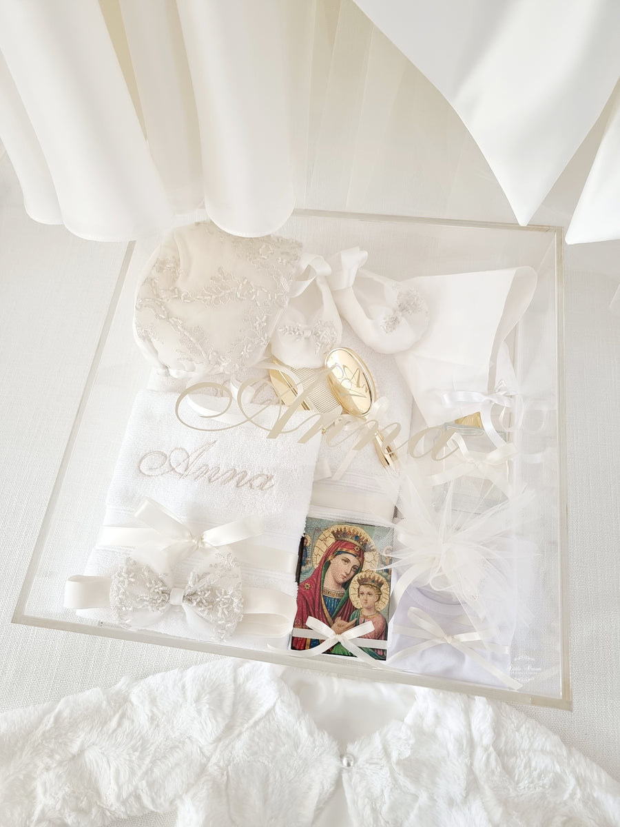 B53 Clear Square Clear Acrylic Christening - Baptism Keepsake Box ...