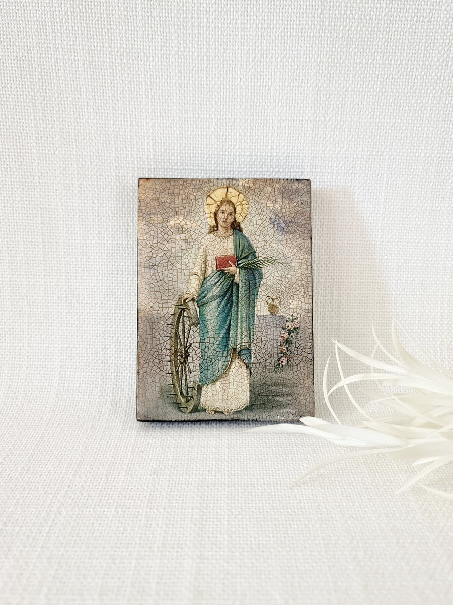 'St Catherine' of Alexandria - Handcrafted Hanging Plaque | Icon ...